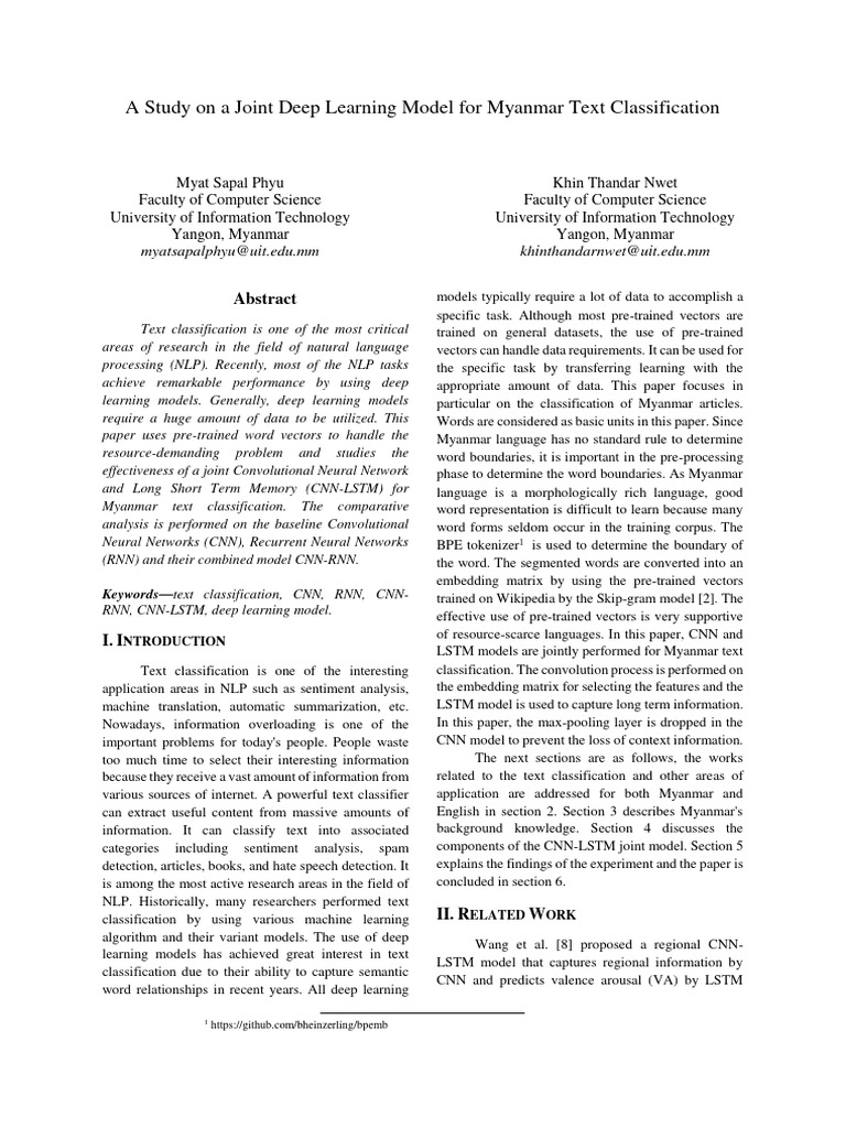 A Study On A Joint Deep Learning Model F | PDF | Deep Learning ...