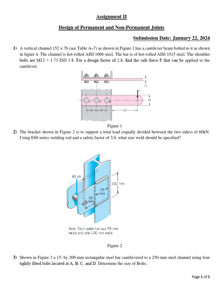 Assignment II | PDF | Screw | Rivet