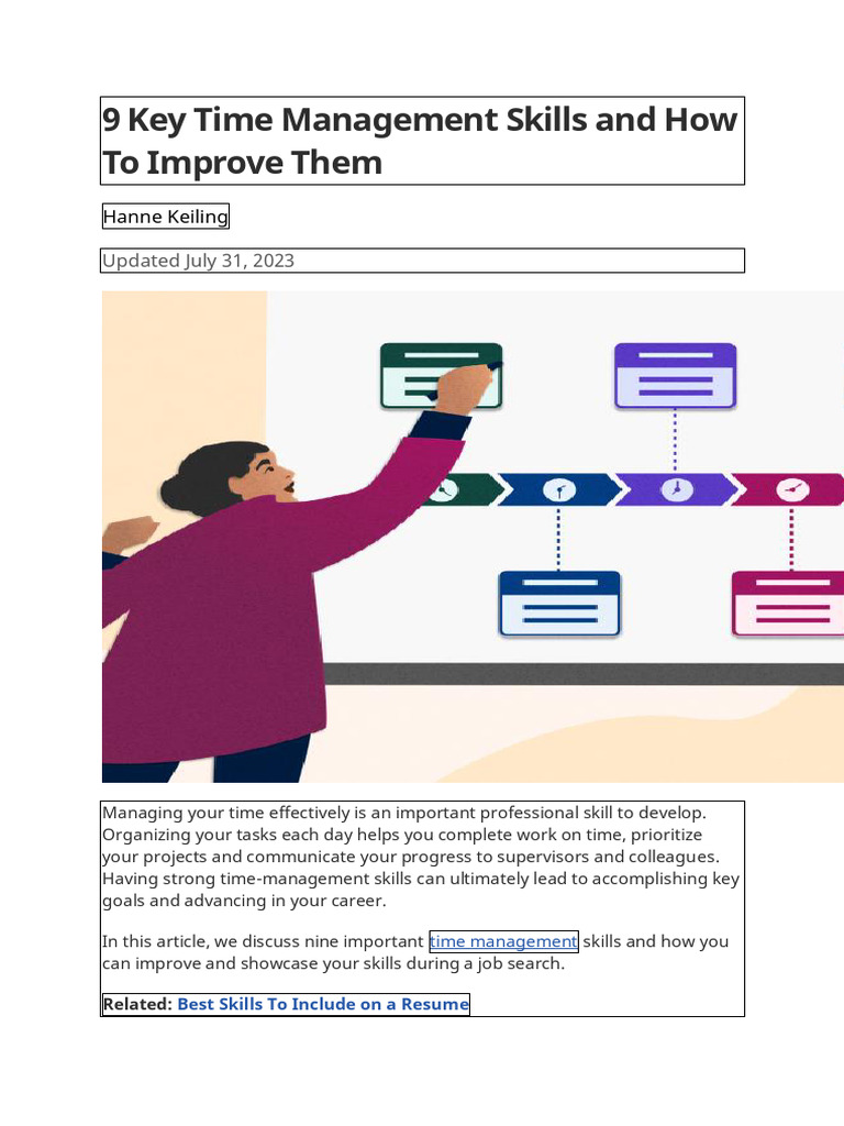 Time Management Tips for Effectively Juggle between Studies and Work | PDF | Goal | Professional ...