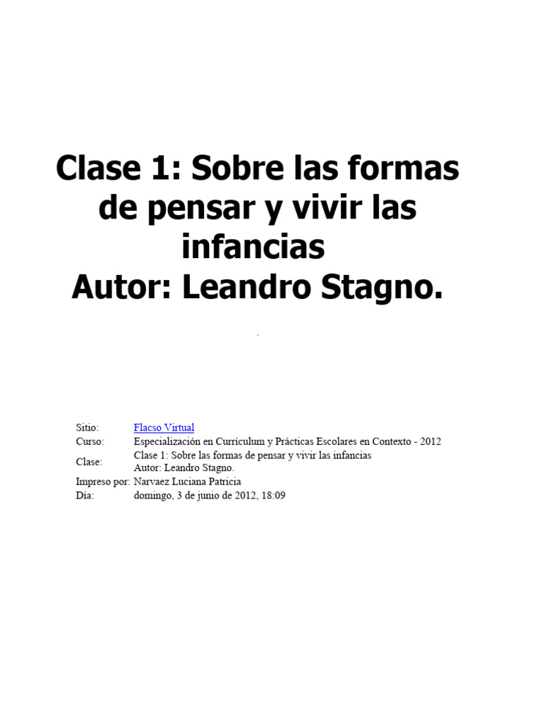 Perspectivas sobre la infancia actual | PDF | Socialización | Jean ...