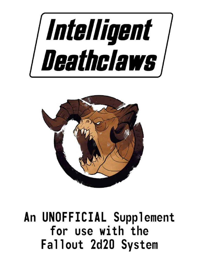 Intelligent Deathclaws - An Unofficial Supplement For Fallout 2d20 (v1 ...