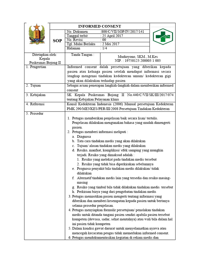 EP.1. SOP INFORMED CONSENT | PDF