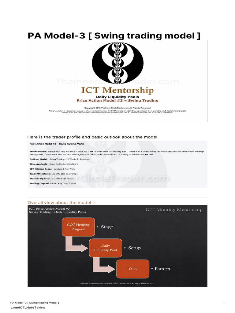 ICT Charter Price Action Model 3 | PDF | Market Trend | Economies
