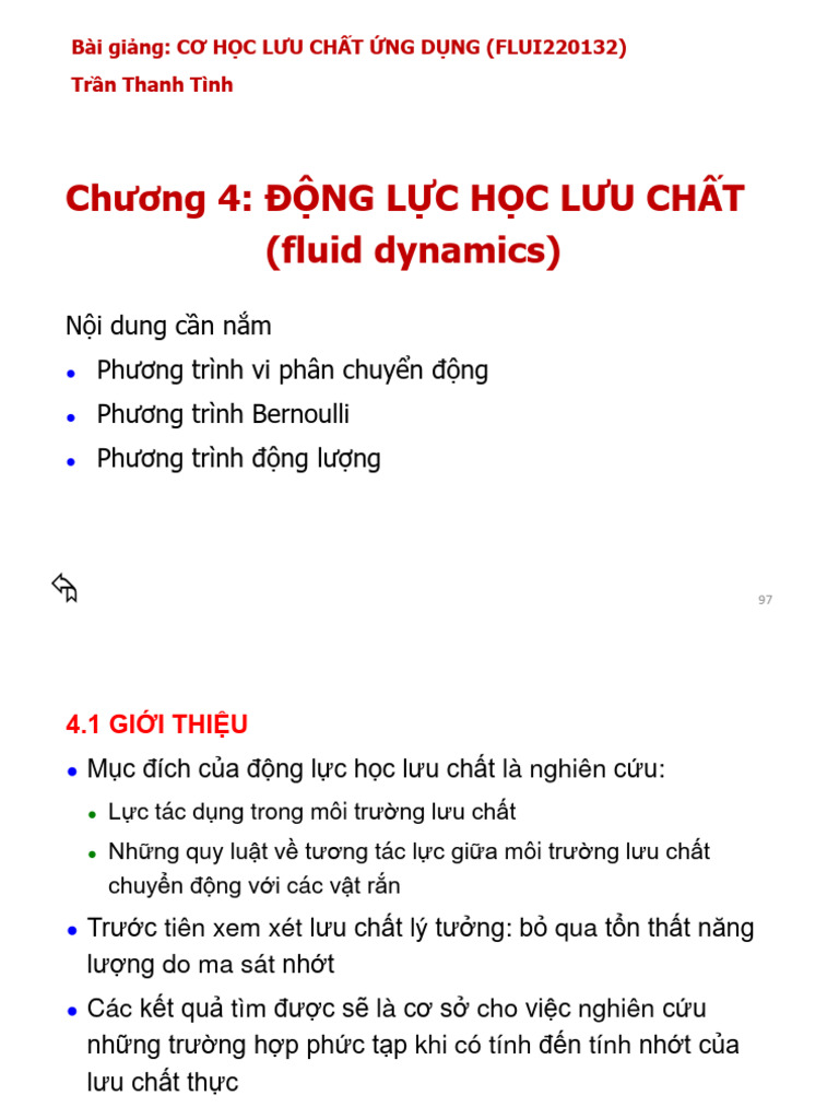 Bai Giang - FLUIDS - Ch4 | PDF