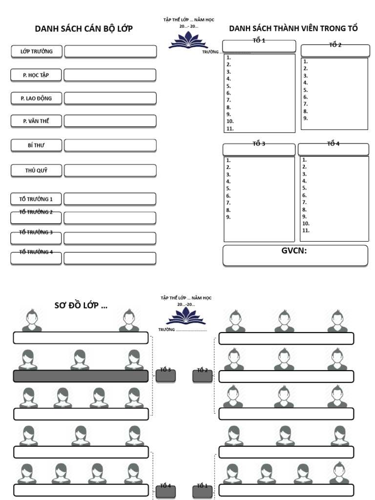 Mau So Do Lop Hoc 2 Day | PDF