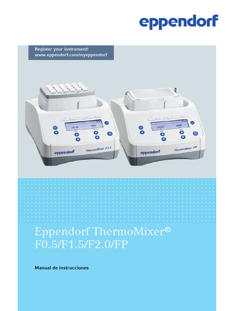 Eppendorf Sample Preparation Operating Manual ThermoMixer F05 F15 F20 ...