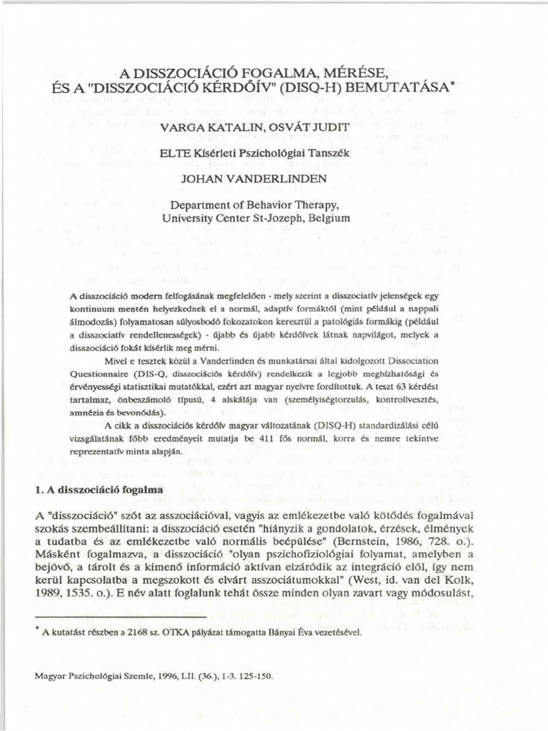 DISQ Hcikkkérdőív | PDF