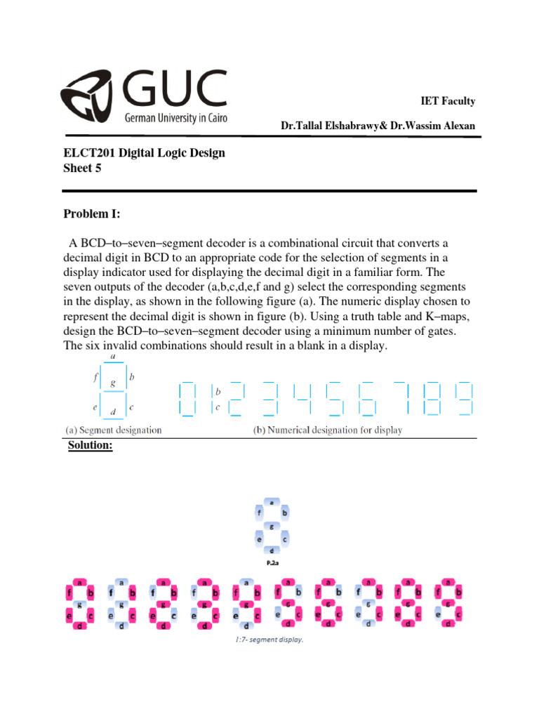 BCD to 7-Segment Decoder Design | PDF | Teaching Methods & Materials ...