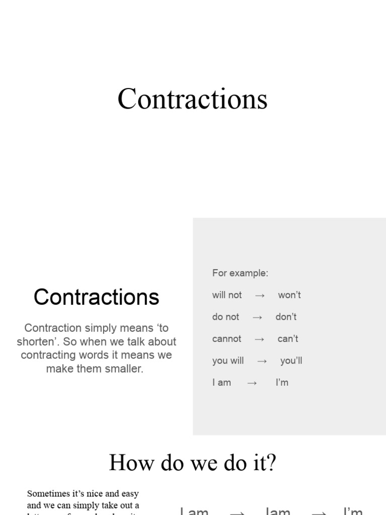 Contractions | PDF