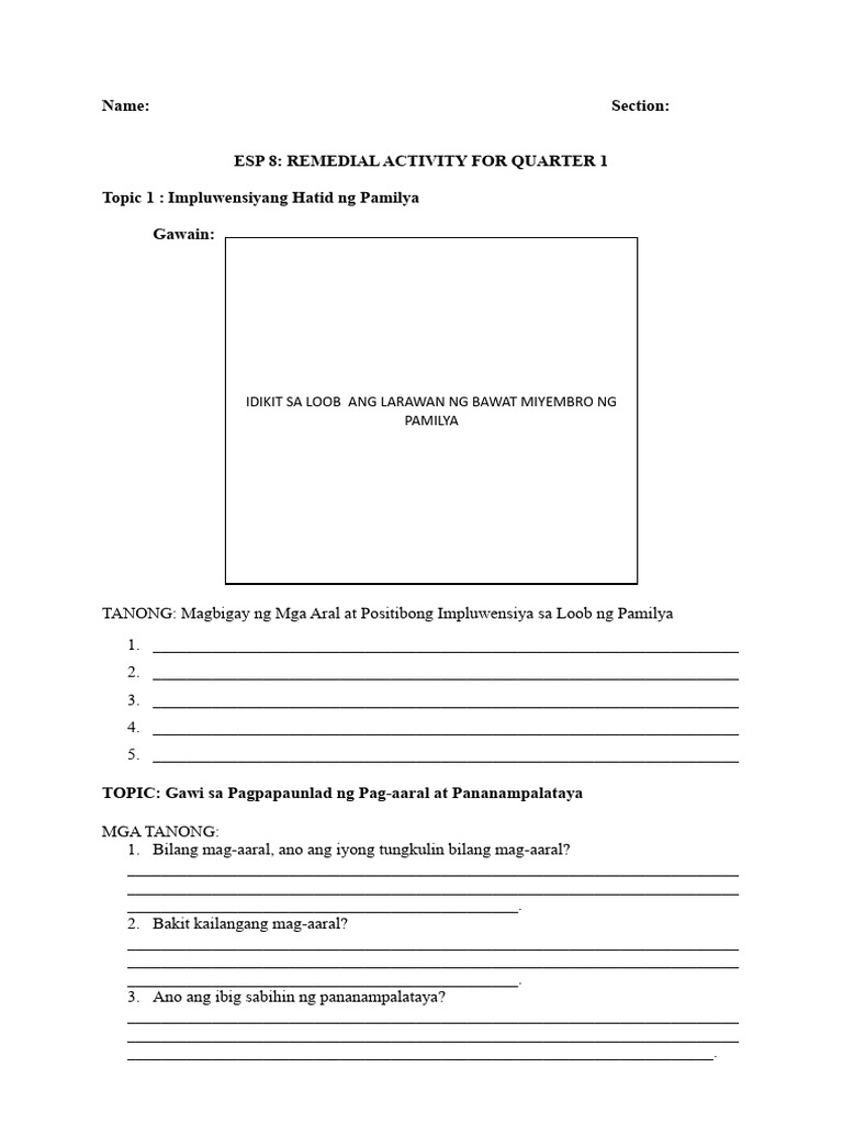ESP 8-Remedial | PDF