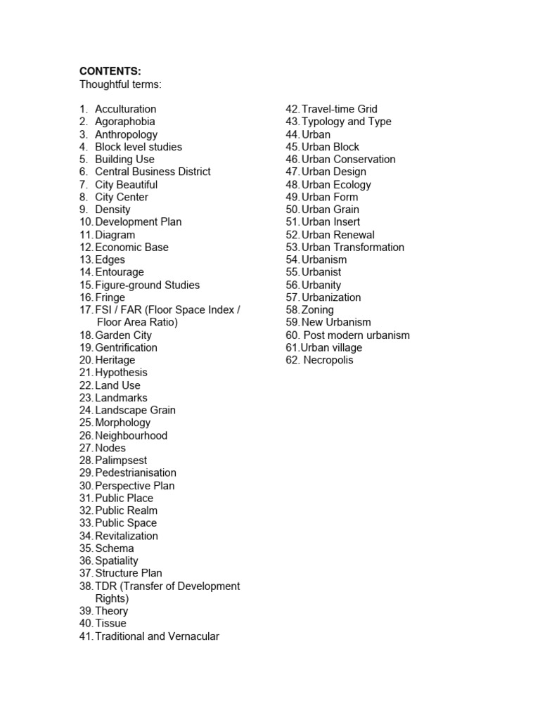Urban Design Vocabulary | PDF | Anthropology | Design