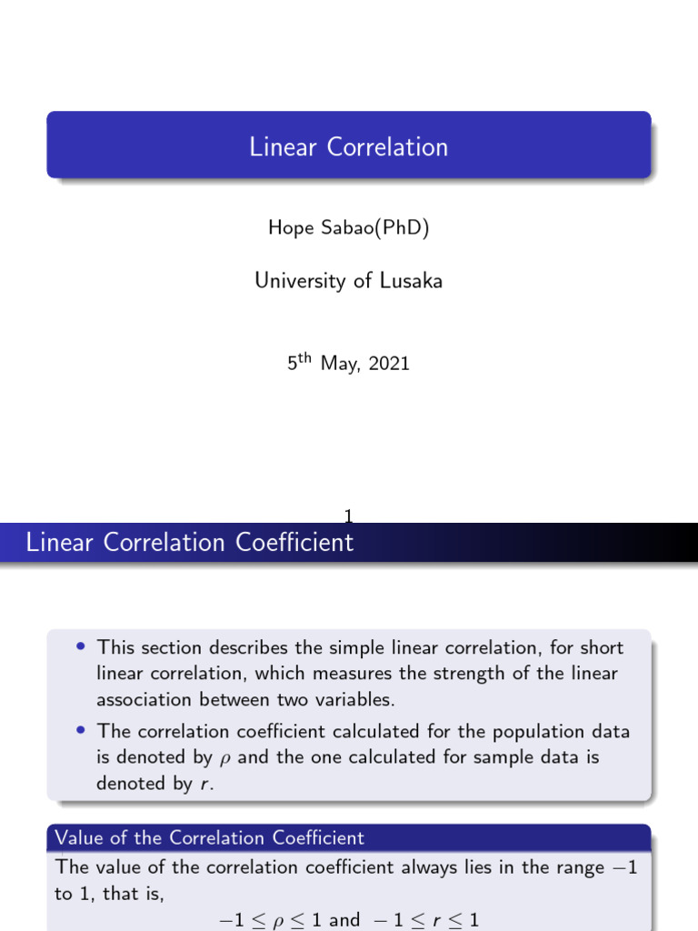 Correlation Pdf Data Analysis Applied Mathematics