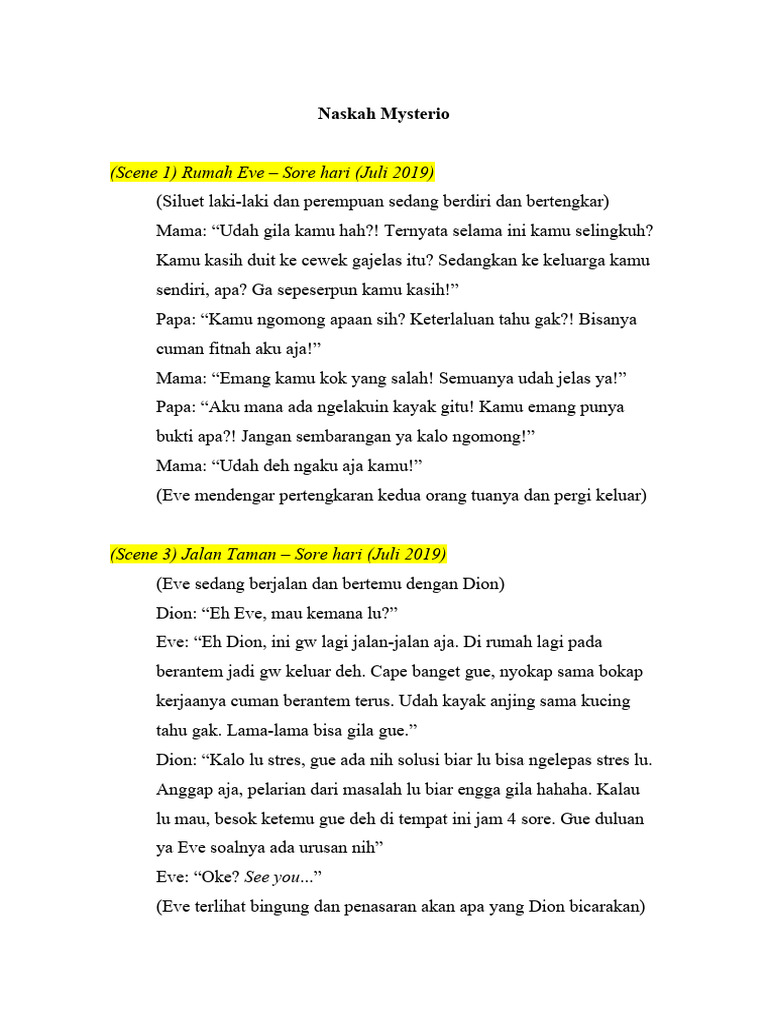 Naskah Film Pendek | PDF