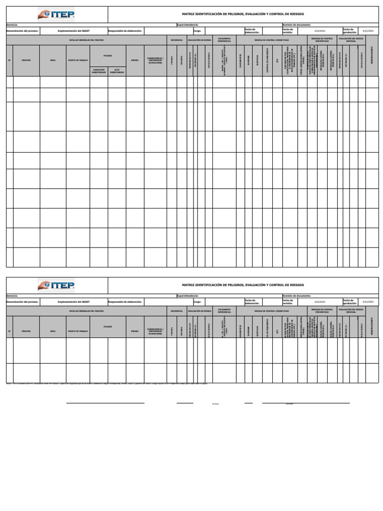 Matriz IPECR Rev Final Formato | PDF | Quemar