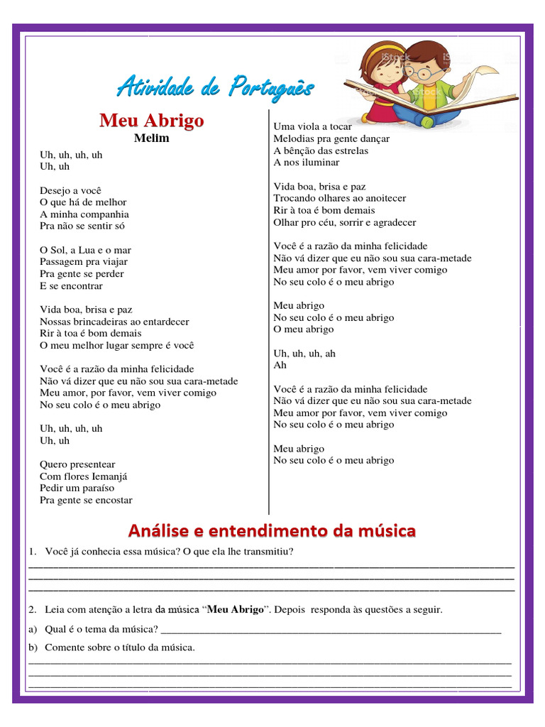 Interpretando Musica - Meu Abrigo | PDF | Amor