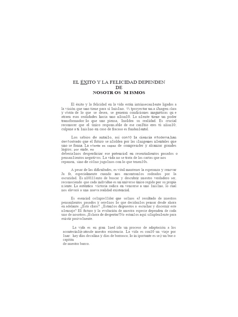 El Poder de la Mente en el Éxito Personal | PDF