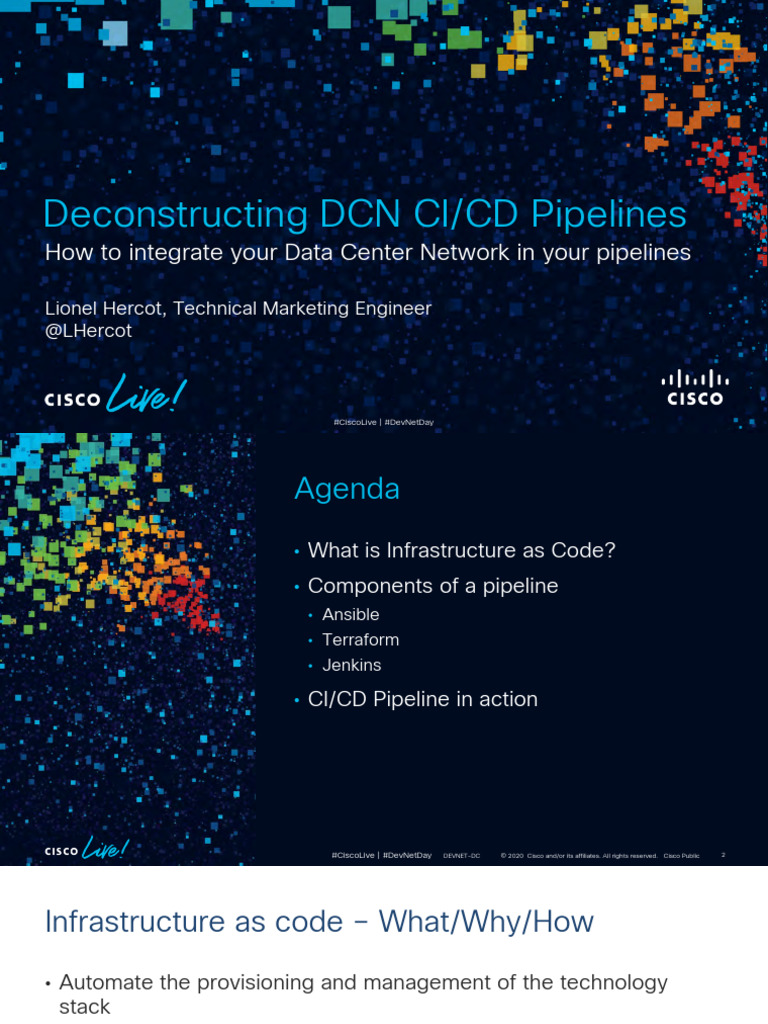 DevNetDay2020 DataCenter CI CD Pipeline Explained | PDF | Computing | Software Engineering