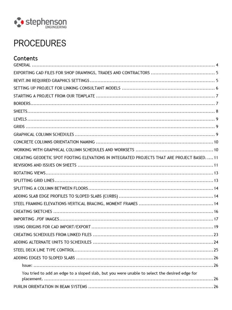 Se Revit Procedures Pdf Autodesk Revit Computer File