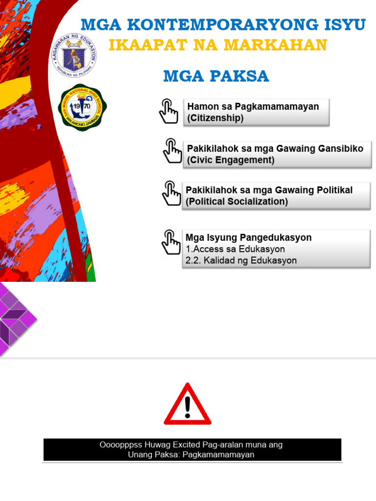 Ap 10 Pagkamamamayan Cot | PDF