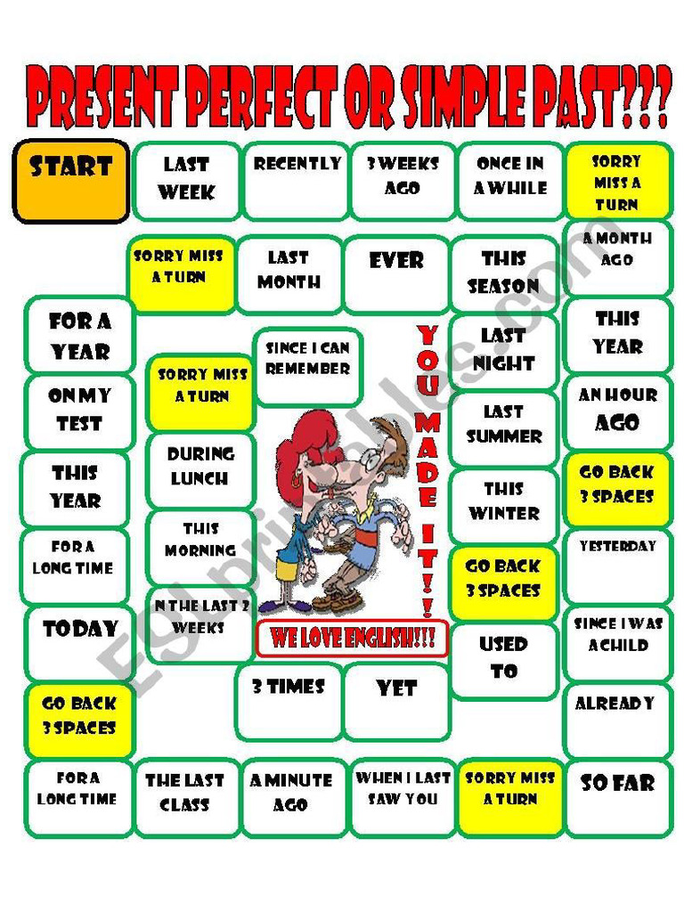 Game - Present Perfect or Past Tense | PDF