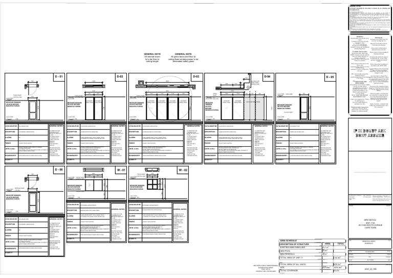 UNIT 11 - WORKING DRAWINGS - REV 1-Door & Window Schedule | PDF ...