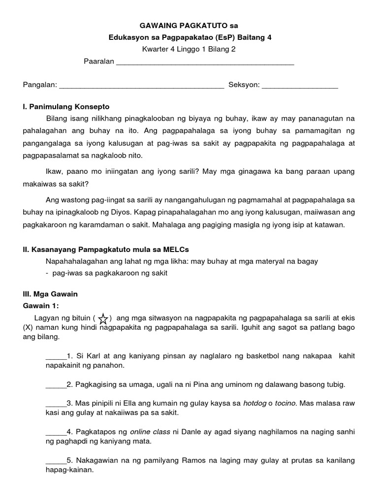 EsP-4-Q4-Wk-1-LAS-2 | PDF