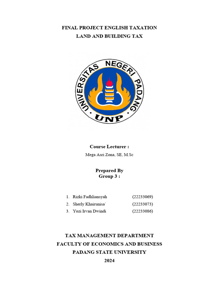 Final Project - Group 3 | PDF | Taxes | Public Finance