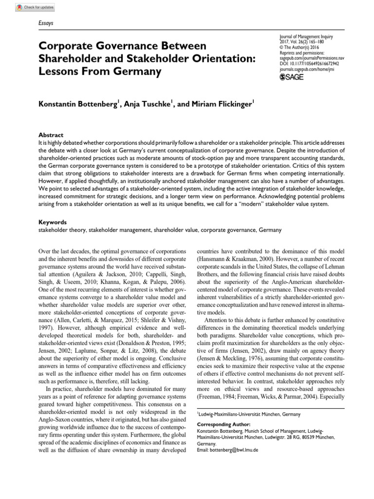 Reading 4 | PDF | Corporate Governance | Governance