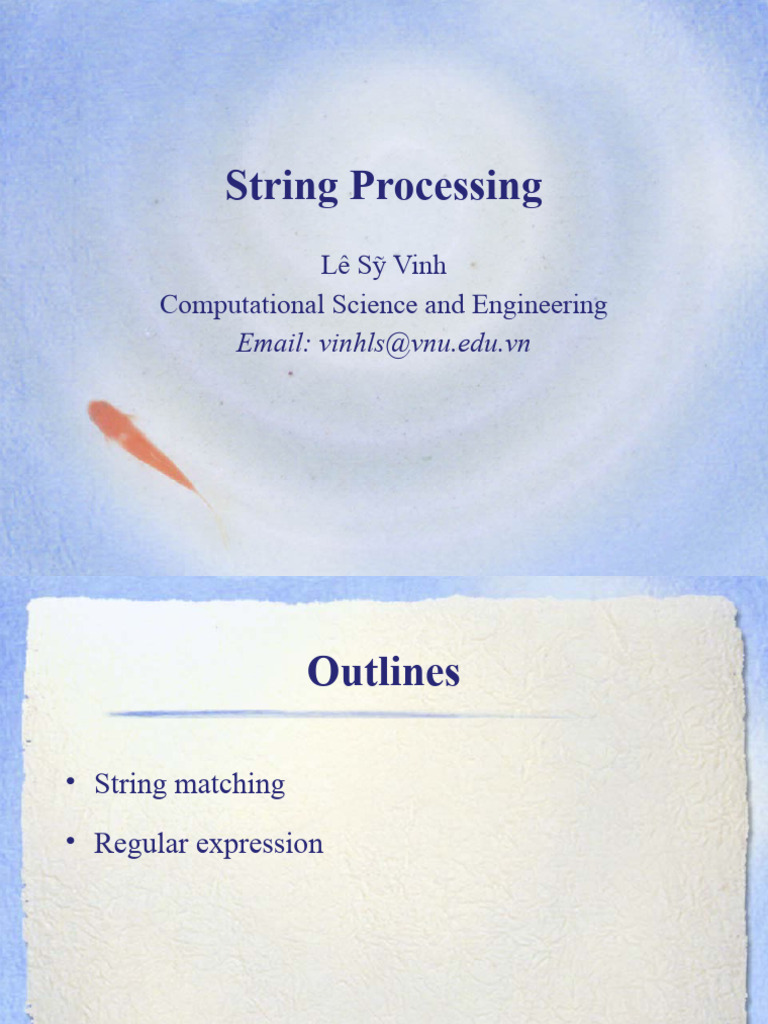 Lecture13 String Processing | Download Free PDF | Regular Expression | String (Computer Science)