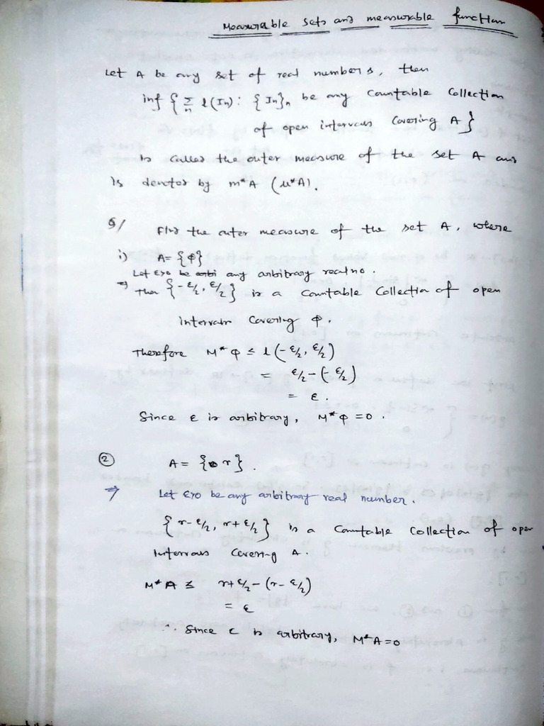 Measurable Sets Pdf