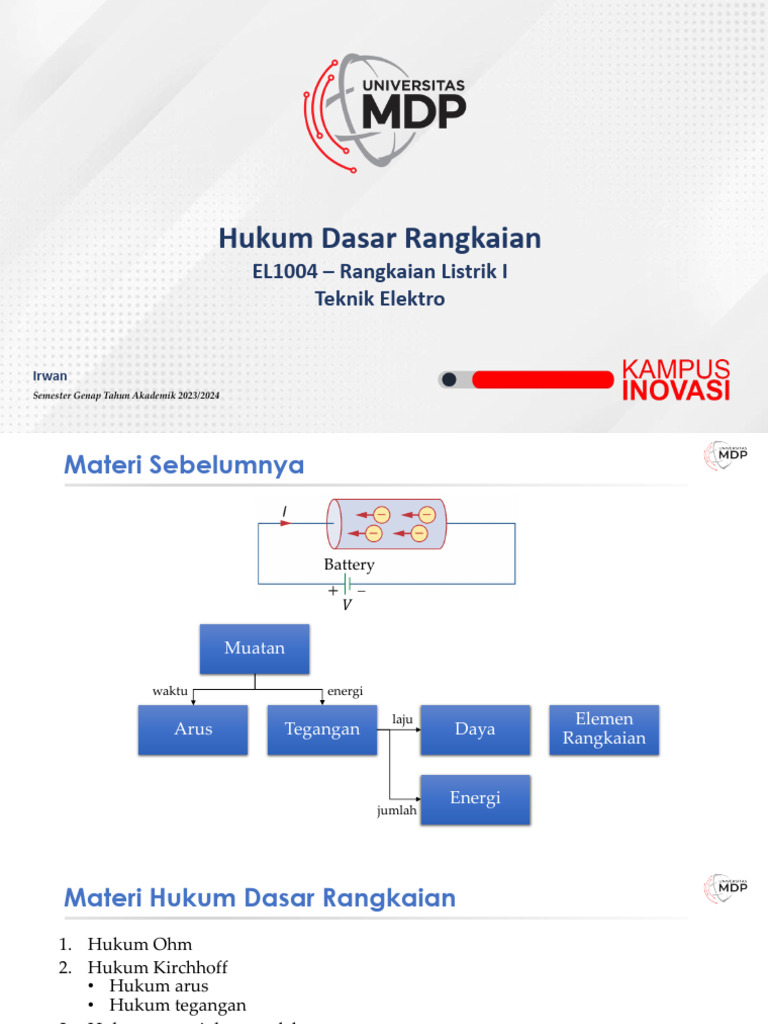 Hukum Dasar Rangkaian | PDF