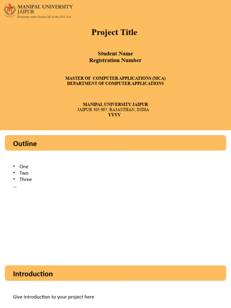 Presentation Template MCA CA6235 | PDF