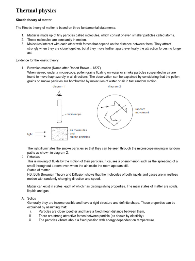 Thermal Physics Notes | PDF | Latent Heat | Convection