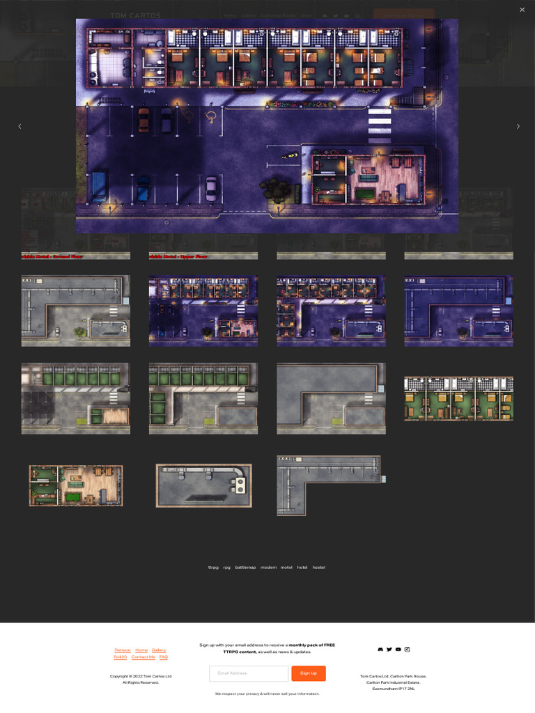 Modern TTRPG Battlemaps - Tom Cartos | PDF