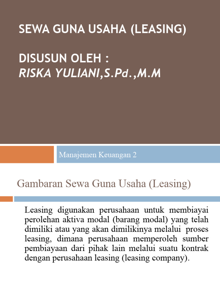 Materi Leasing | PDF