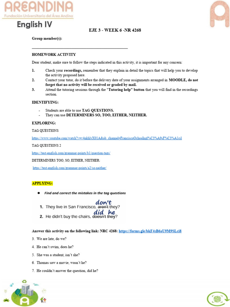 English 4 - EJE 3 - NRC 4268 YOU | PDF