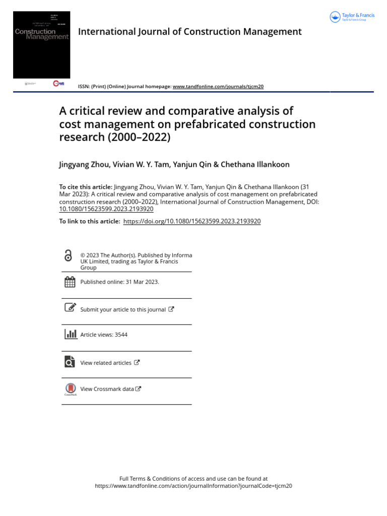 A Critical Review and Comparative Analysis of Cost Management On ...