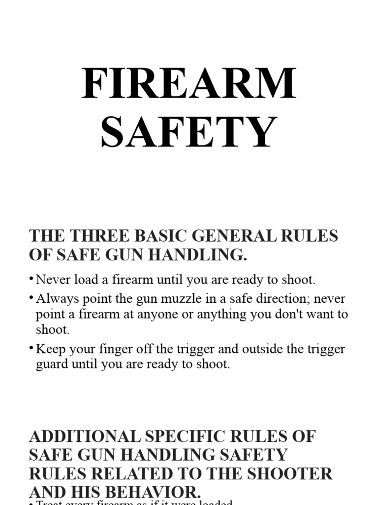 Firearm Safety | Download Free PDF | Firearms | Trigger (Firearms)