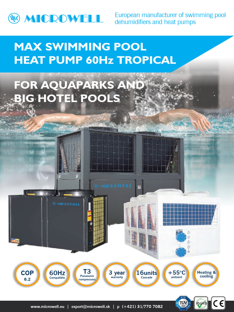 MAX Tropical 50-450kW Pool Heat Pump Microwell 60Hz ON OFF Leaflet ...