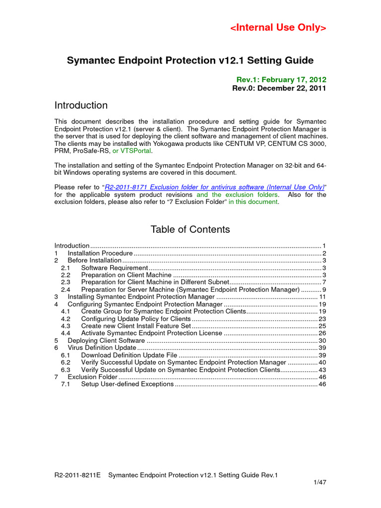 Symantec Endpoint Protection v12.1 Guide | PDF | Microsoft Windows ...