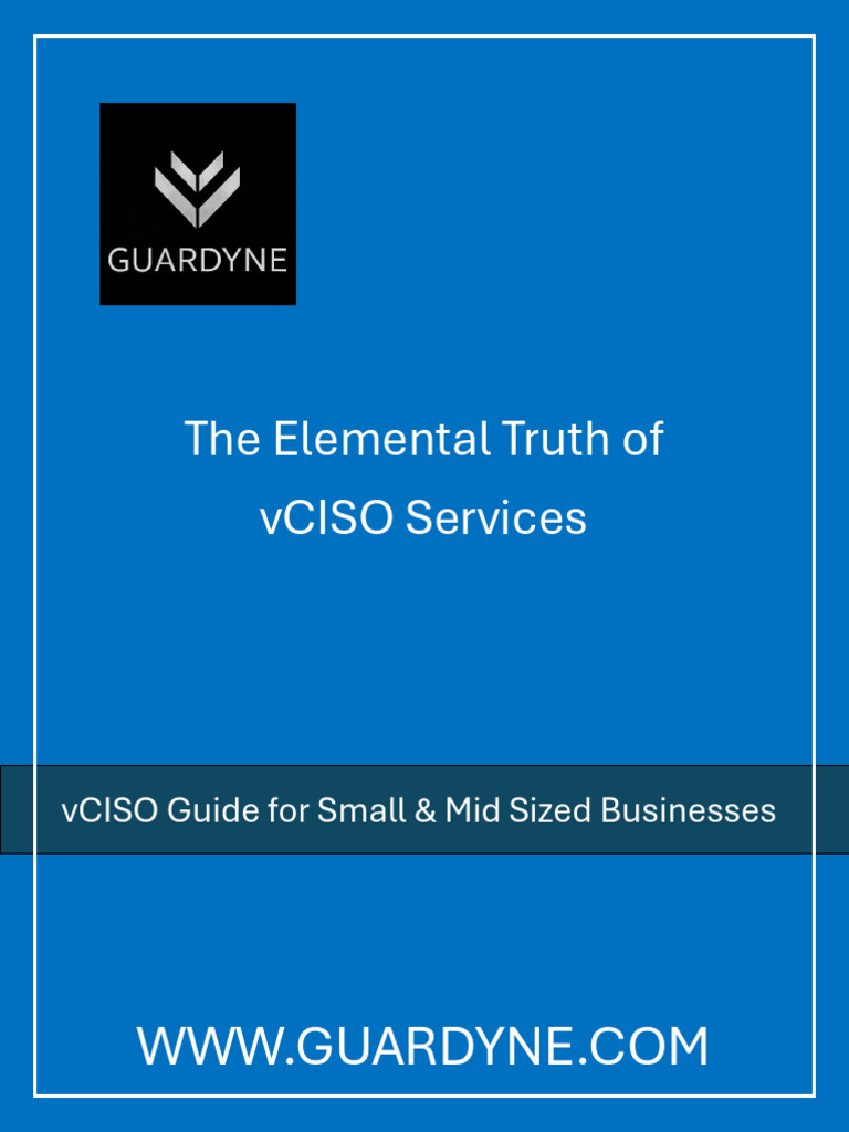 Guardyne The Elemental Truth Of Vciso Services Pdf Security Computer Security