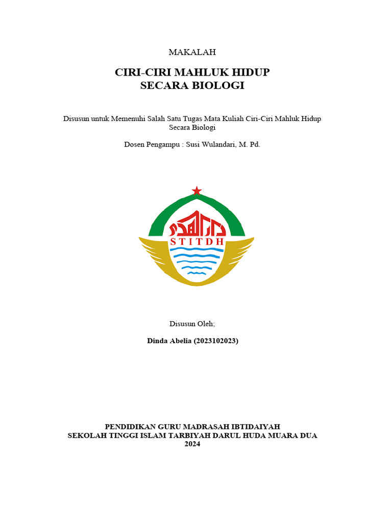 Ciri-Ciri Mahluk Hidup dalam Biologi | PDF