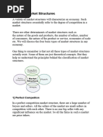 Market Structures - Notes For Economics Students | PDF
