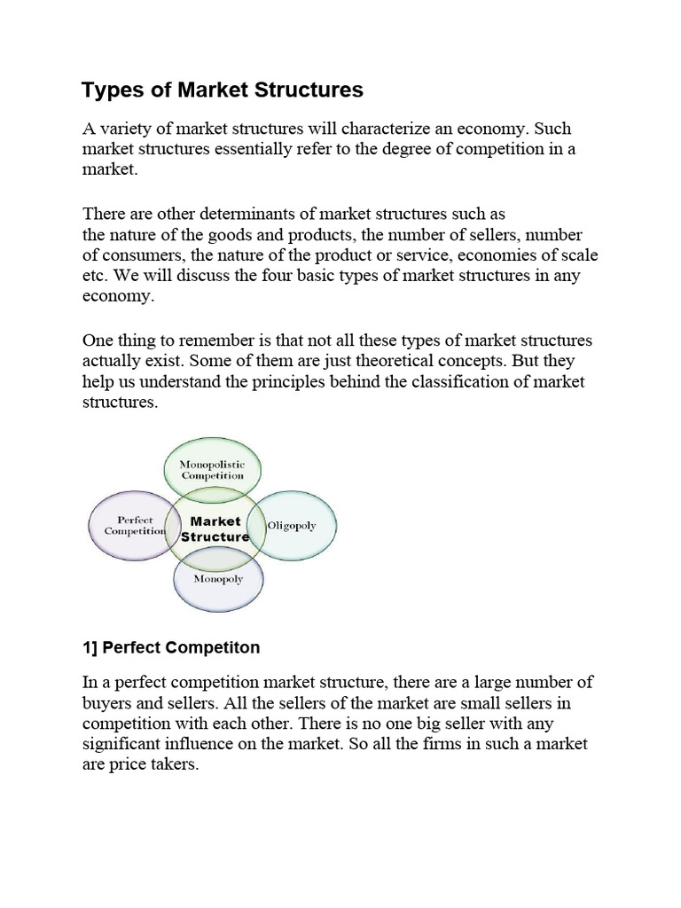 Types of Market Structure | PDF | Market Power | Monopoly