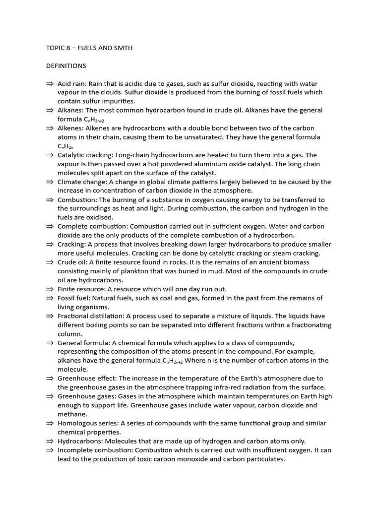 8 Fuels and Earth Sciences | PDF | Combustion | Hydrocarbons