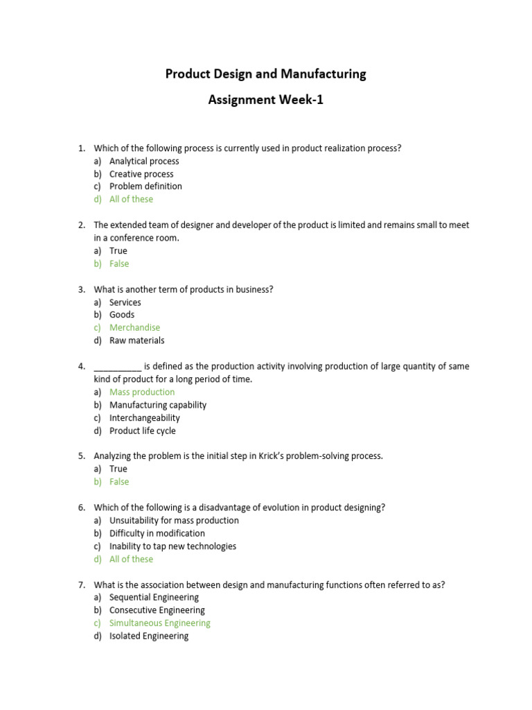 Product Design and Manufacturing Assignments Merged | Download Free PDF | 3 D Printing | Extrusion