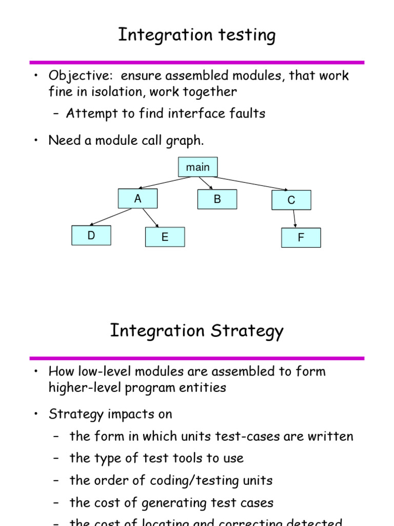 Integration Testing Notes | PDF | Class (Computer Programming ... Integration Testing Notes | PDF | Class (Computer Programming ...