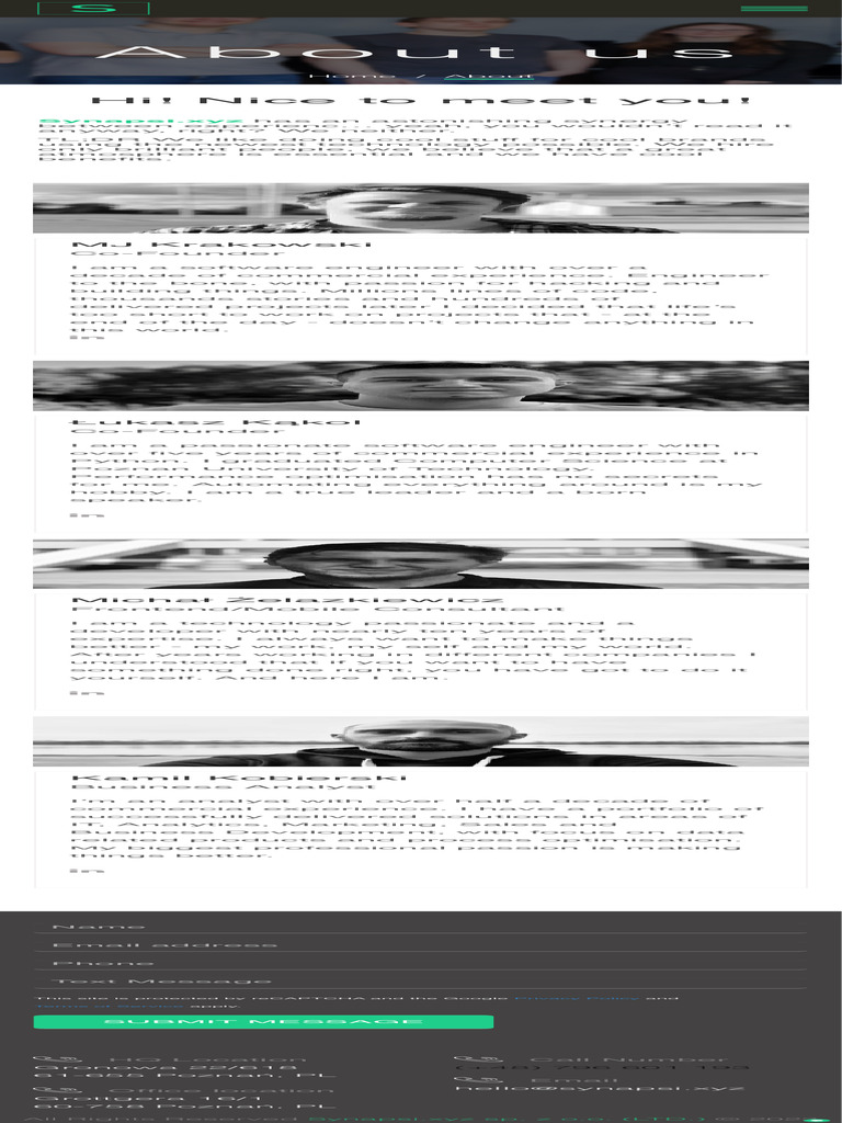 About Us - Synapsi - Xyz - We Teach Machines To Learn - With Pinch of Python and JS | PDF ...