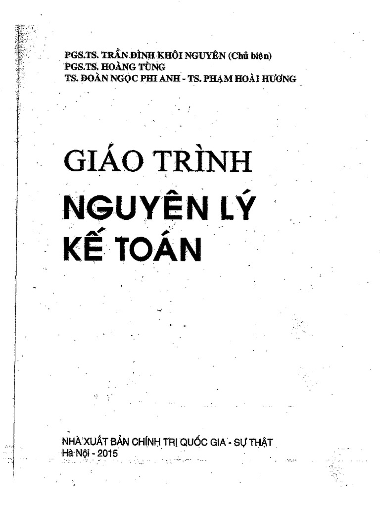 Giao Trinh Nguyen Ly Ke Toan | PDF