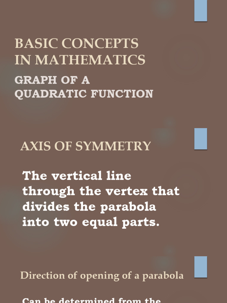 Basic Concepts - Quadratic Function | PDF | Teaching Methods ...